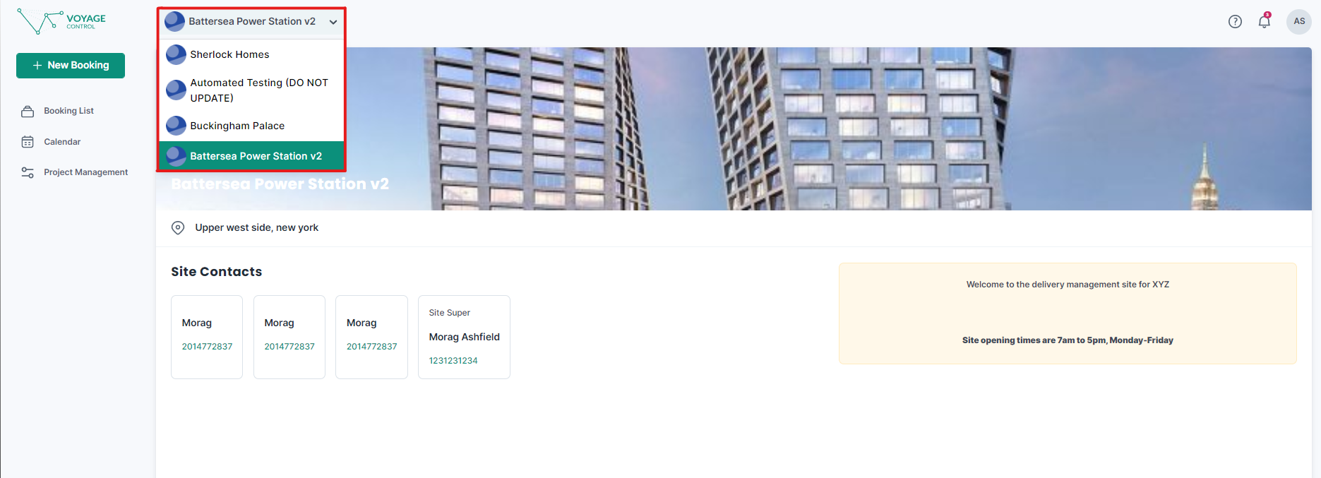 Voyage Control Delivery Support